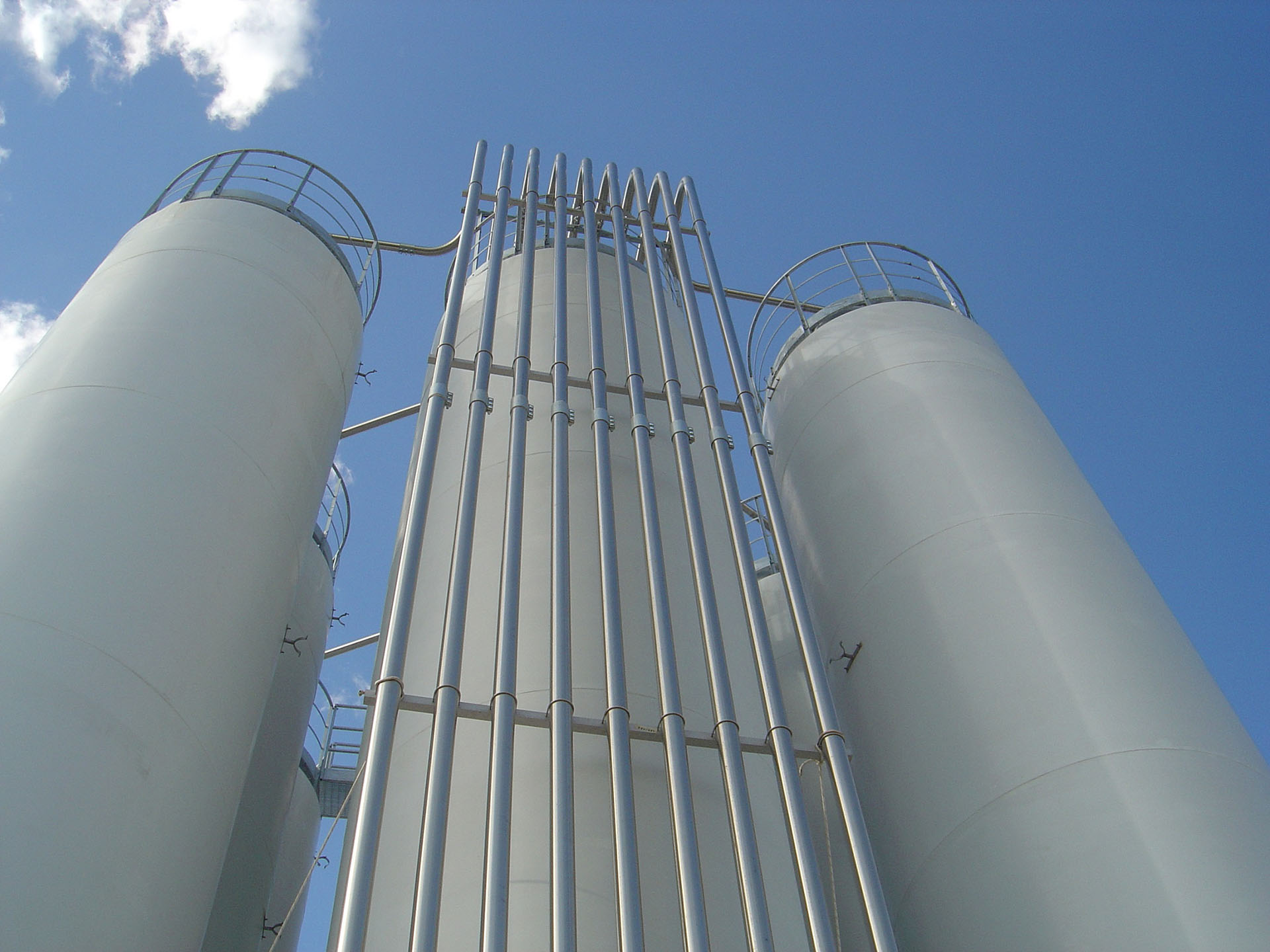 Fiberglass silos